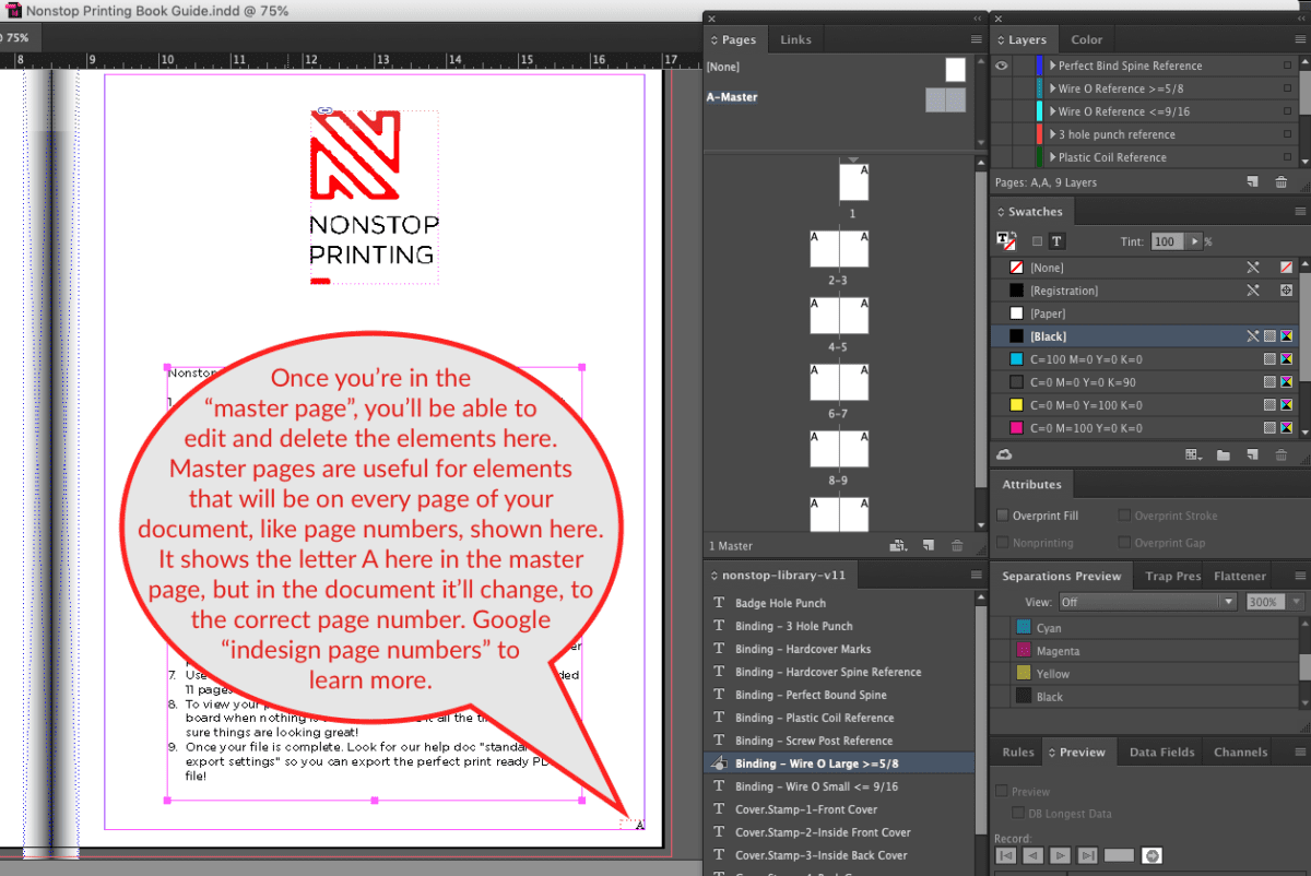 How to use InDesign for Book Printing - Nonstop Printing
